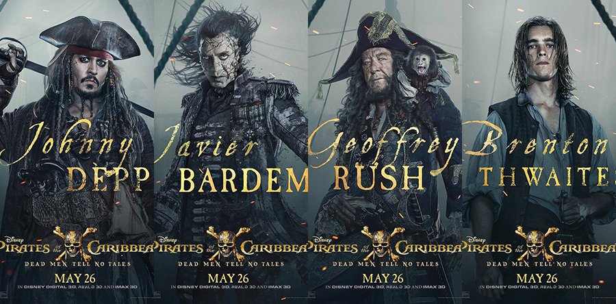 PIRATAS DEL CARIBE: LA VENGANZA DE SALAZAR posters de los personajes ...